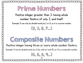 Prime And Composite Anchor Chart Ponasa