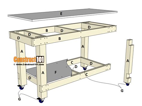 Simple Workbench Plans Construct101