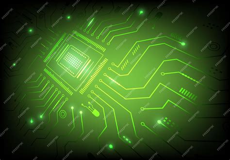 Premium Vector Circuit Board Cpu Technology Blue Abstract Motherboard Vector Illustration