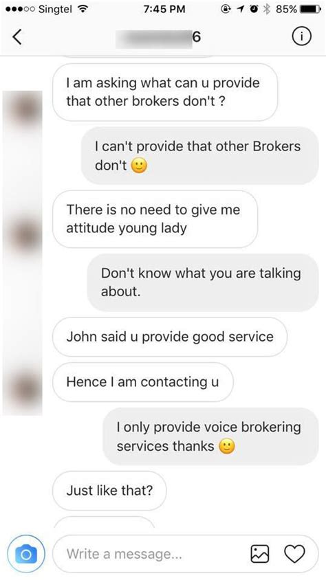 S Pore Man Sincerely Enquires What Service Female Broker Model Can Provide That Other Brokers