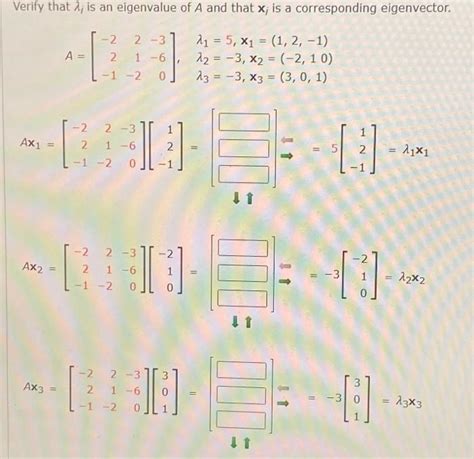 Solved Verify That λi Is An Eigenvalue Of A And That Xi Is A