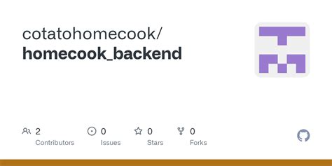 Github Cotatohomecook Homecook Backend