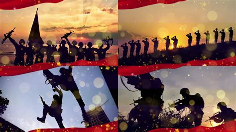 中国人民解放军军歌配乐视频1视频素材下载