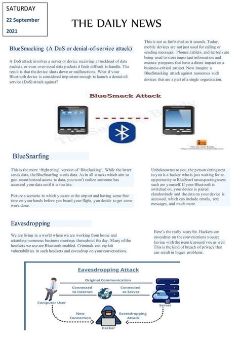 Bluetooth Attacksdocx Computer Peripherals Computing