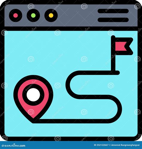 Route Map Icon Location Map And Navigation Vector Stock Vector Illustration Of Navigate