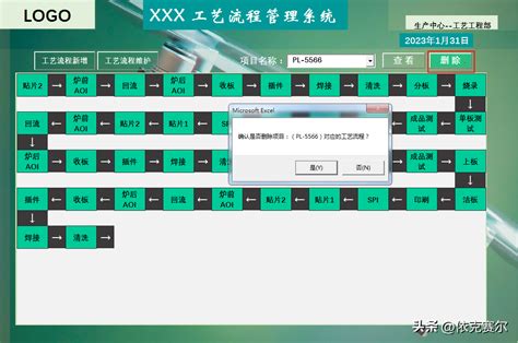 帮朋友用excel做的工艺流程管理系统，一键自动生成工艺流程图！ 正数办公