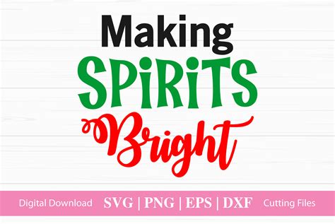 Making Spirits Bright Graphic By Craftartsvg · Creative Fabrica