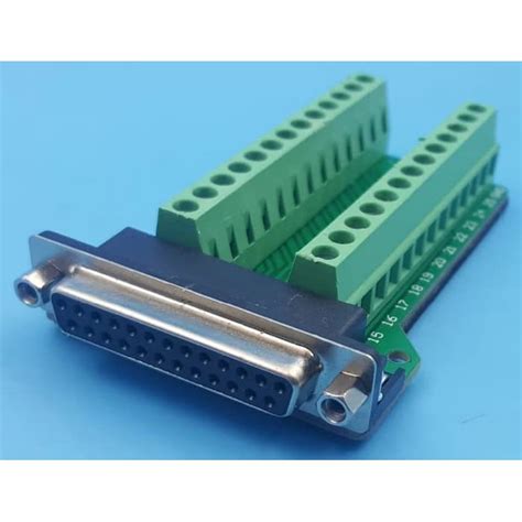 Jual Db25 Female Connector Adapter Converter To Terminal Pcb Breakout Board Shopee Indonesia