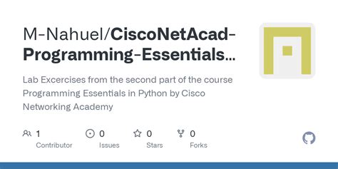 github m nahuel cisconetacad programming essentials in python ii lab