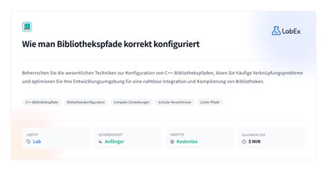 Wie Man Bibliothekspfade Korrekt Konfiguriert Labex