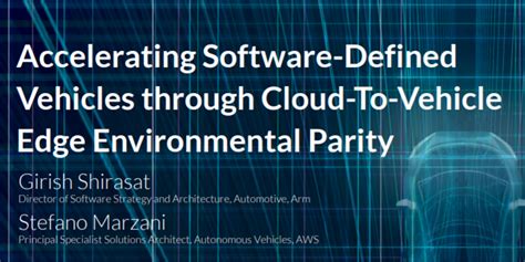 Cloud Solutions For Sdv Software Defined Vehicle Platforms Aws