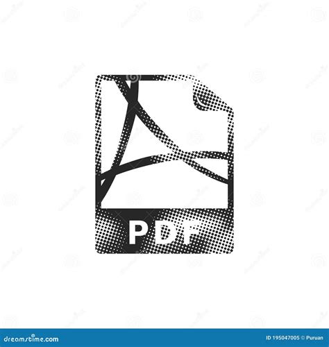 Halftone Icon Portable Document File Format Stock Vector Illustration Of Publishing Graphic