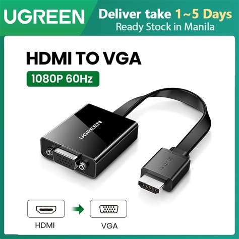 CODUGREEN Active HDMI To VGA Adapter Digital To Analog Video Audio Converter Cable HDMI VGA