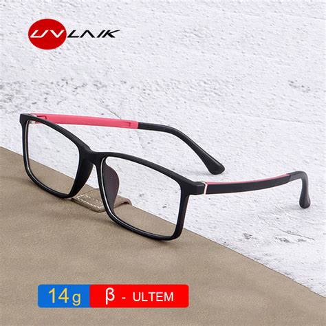 Uvlaik Flexible β Ultem Glasses Frame Men Big Fram Vicedeal