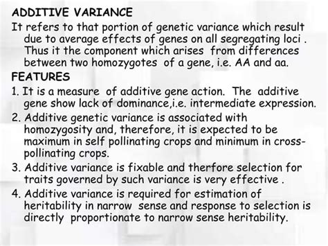 Assessment Of Variability And Genetic Variance Pptx Genetics Science