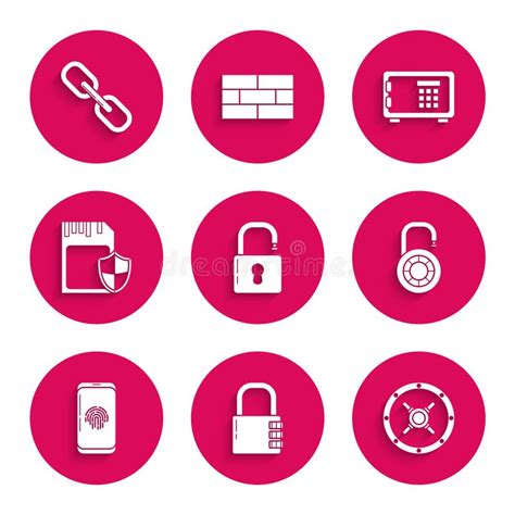 Set Open Padlock Safe Combination Wheel Smartphone With Fingerprint Scanner Sd Card And