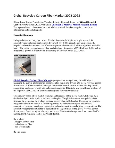 Ppt Global Recycled Carbon Fiber Market 2022 2028 Powerpoint