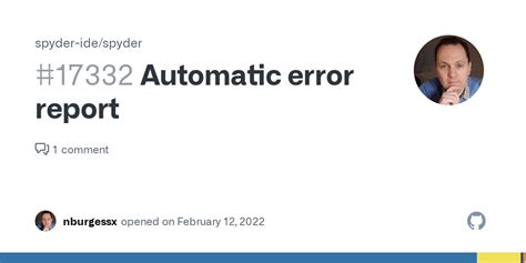 Automatic Error Report · Issue 17332 · Spyder Idespyder · Github