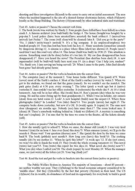 Passive Rule And Tasks General Gramm English Esl Worksheets Pdf And Doc