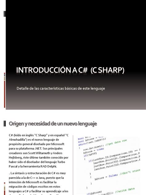 Pdf Introducción A Csharp Dokumentips