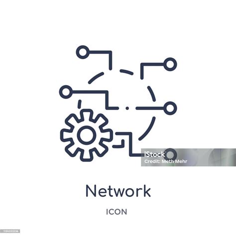 Linear Network Optimization Icon From Internet Security And Networking