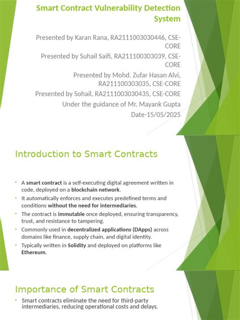 Smart Contract Vulnerability Detection System Pdf Machine Learning Computing