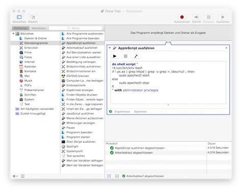 automator apple script softwaretester