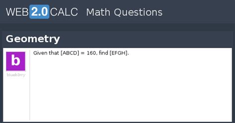 View Question Geometry