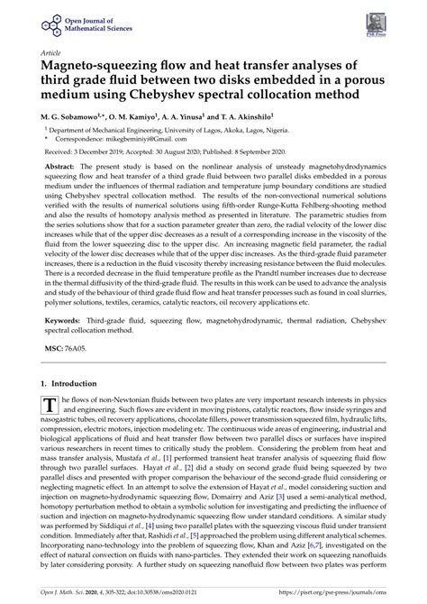 Pdf Magneto Squeezing Flow And Heat Transfer Analyses Of Third Grade Nanofluid Between Two