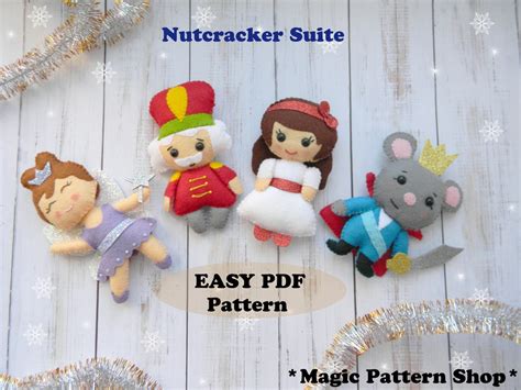 Nutcracker Pdf Felt Pattern Christmas Ornament Felt Pdf Pattern