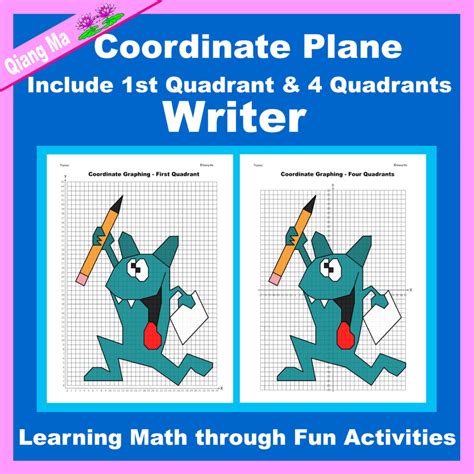 Back To School Monster Coordinate Plane Graphing Picture Writer Made By Teachers