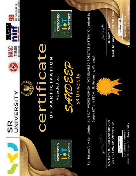 Sandeep Chintham On Linkedin Successfully Attended 6 Day Workshop On Iot Enabled Robotics System