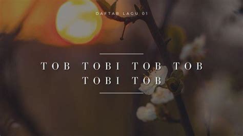 Lirik Lagu Tob Tobi Tob Tob Tobi Tob Yang Viral Di Tiktok Lengkap