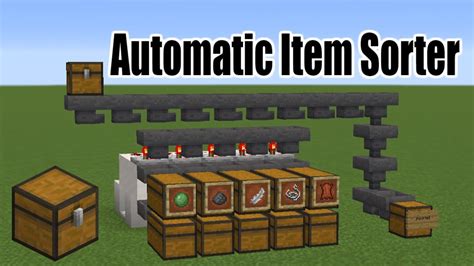Fully Automatic Item Sorting System Minecraft Youtube