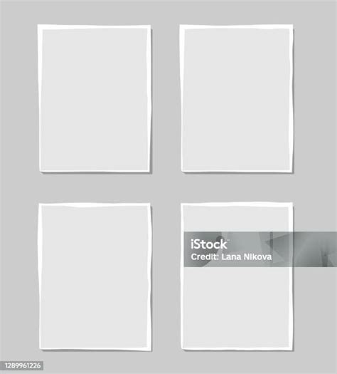 찢어진 흰색 노트 세트 회색 배경에 고립 된 다양한 모양의 찢어진 종이 조각 벡터 그림입니다 0명에 대한 스톡 벡터 아트 및 기타 이미지 Istock