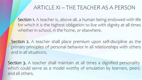 CODE OF ETHICS For Professional Teachers PPTX Professional Babe Postgraduate Education