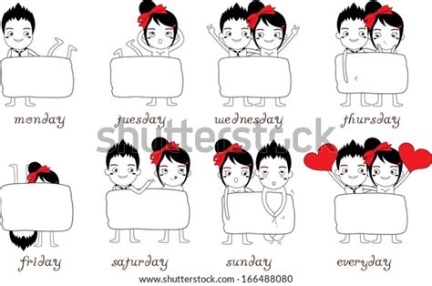 Sex Schedule Make Love Schedule Stock Vector Royalty Free 166488080