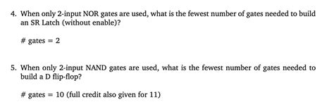 Solved When Only 2 Input Nor Gates Are Used What Is The Fewest Number