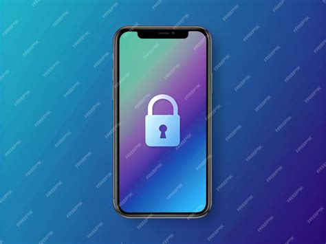 Phone Face Lock Concepts Phone Screen Mock Up With A Display That Particular Face Lock Icon Neon