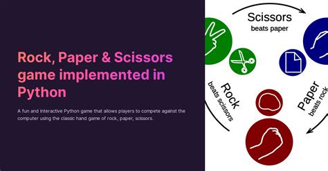 rock paper and scissors game implemented in python