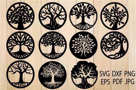 Tree Of Life Trees Tree Cut File Graphic By Yulnniya Creative Fabrica