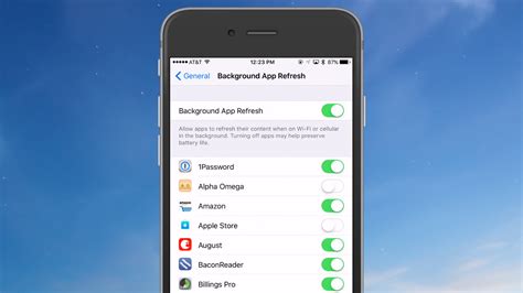 Save IPhone Battery Life By Disabling Background App Refresh