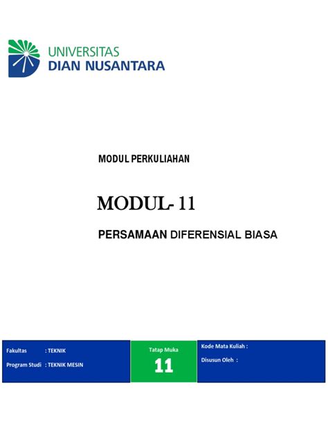 Persamaan Diferensial Biasa Pdf