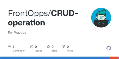 GitHub FrontOpps CRUD Operation For Practice