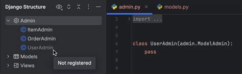 Django Structure Tool Window Pycharm Documentation