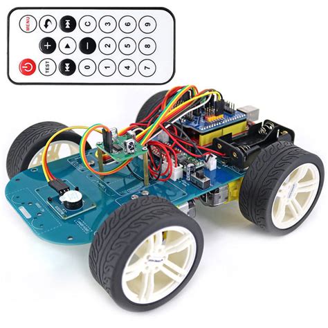 High Tech Programmable Robot Car Toy 4wd Wireless Ir Remote Control Smart Kit With Tutorial For