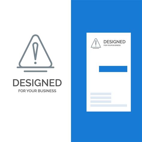 Alert Danger Warning Logistic Grey Logo Design And Business Card Template 19128122 Vector Art At
