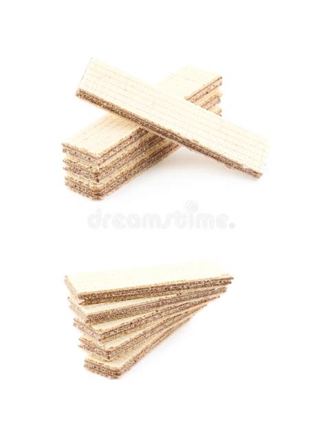 Chocolate Wafer Composition Isolated Stock Image Image Of Diet Crisp 121934463