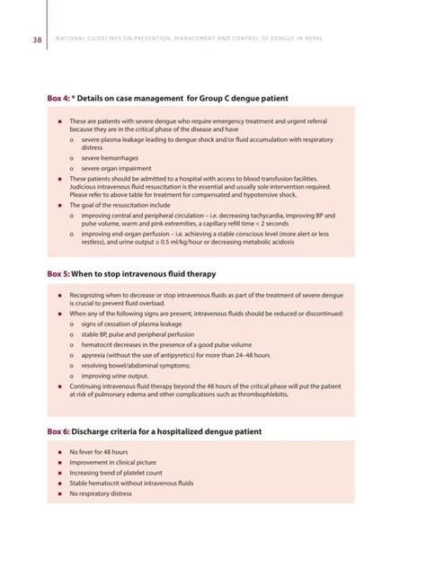 Step Wise Approach For Dengue Case Management
