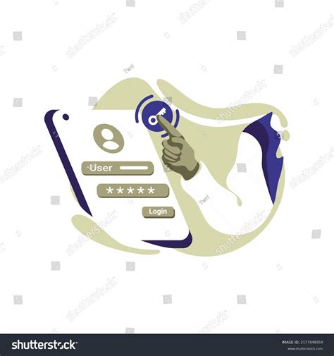 Forgot Password Screen Icon Illustration Vector Stock Vector Royalty